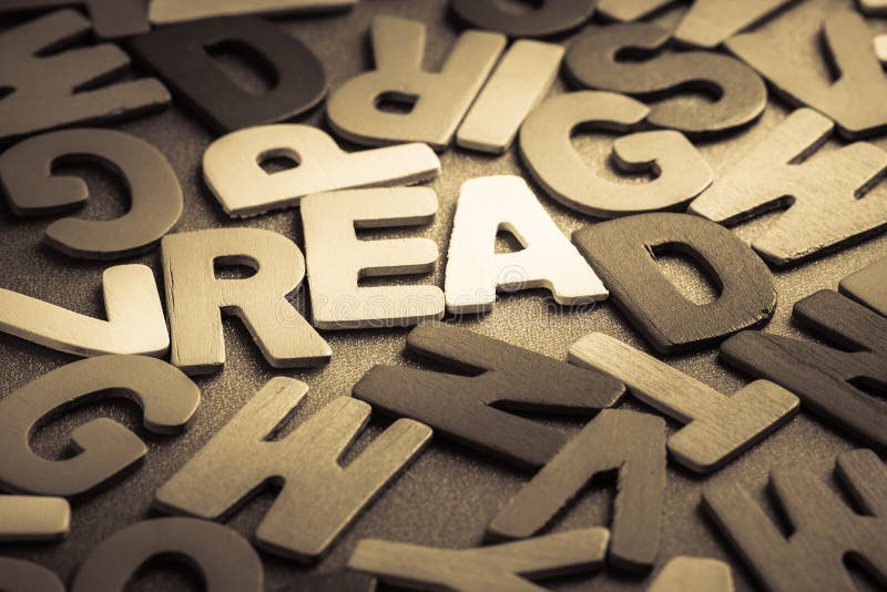 Read wood letters stock image. Image of idea, forum, aged - 46497143