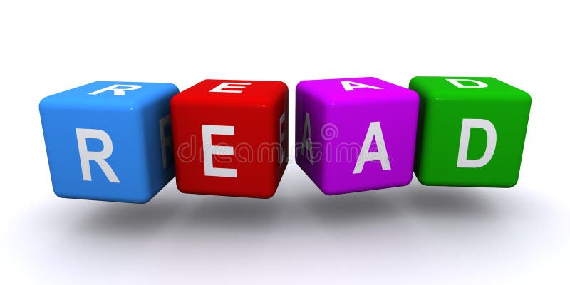 Read word block on white stock illustration. Illustration of background ...