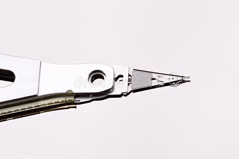 Read - Write Head - Detail Of Hard Disk Drive Hdd. Stacked Photo. Stock ...