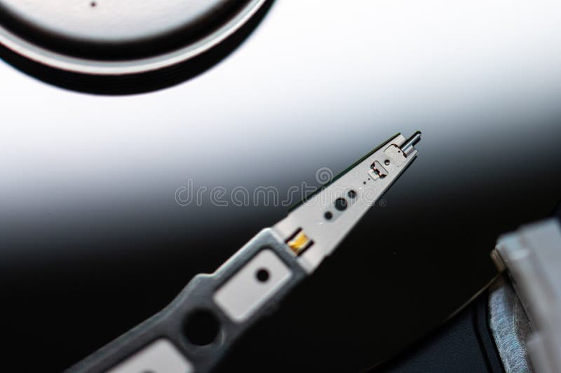 Read and Write Head of a Hard Drive.. Stock Photo - Image of code ...