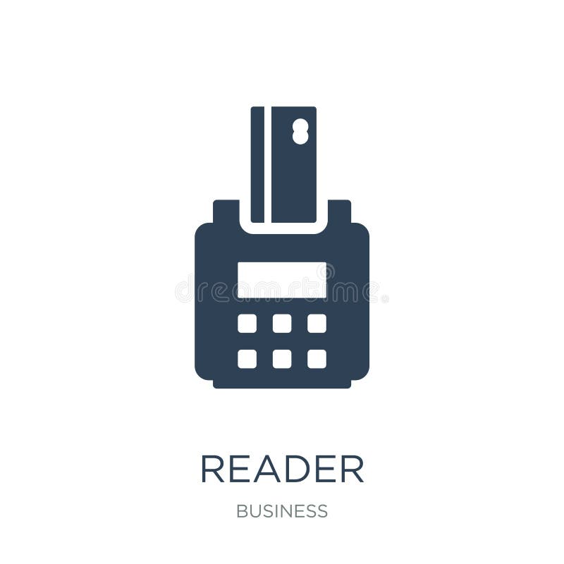 Reader Icon in Trendy Design Style. Reader Icon Isolated on White ...