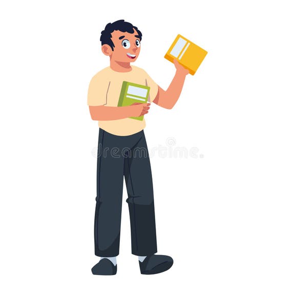Reader man character stock vector. Illustration of isolated - 319629570
