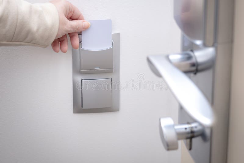 Reader with a Place for an Access Card in a Hotel Room Stock Photo ...