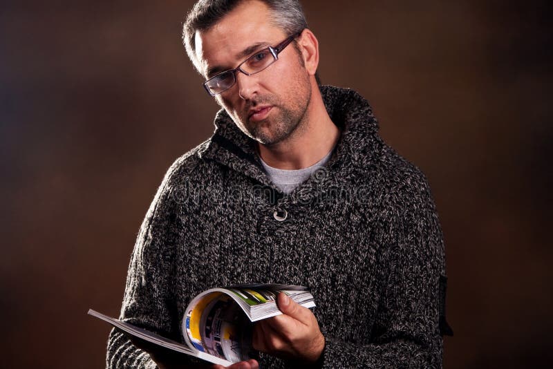 Reading stock photo. Image of clothes, intellectual, male - 13278062