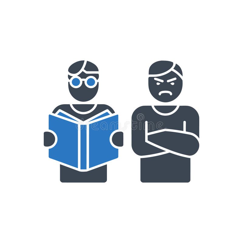 Reading with Angry Person Icon Stock Vector - Illustration of symbol ...