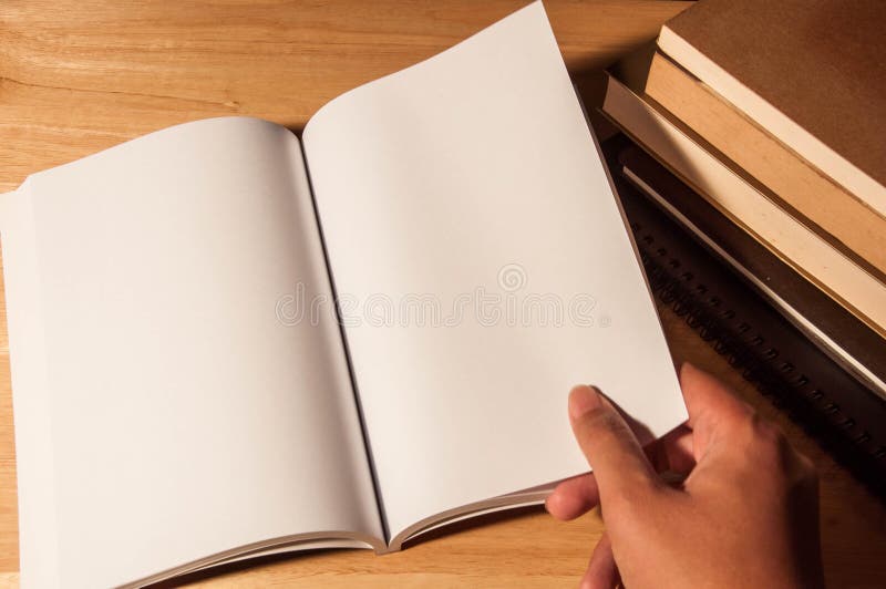 Reading Blank Book Template Stock Photo - Image of space, object: 89603926