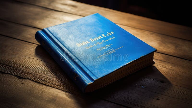 Reading blue book stock illustration. Illustration of research - 319366044