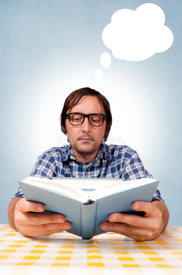 Reading the book stock image. Image of people, blue, knowledge - 27549709