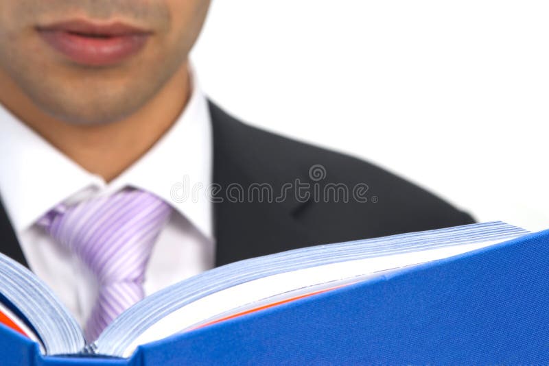 Fast Learning: Man Reading Book in Motion Stock Image - Image of ...