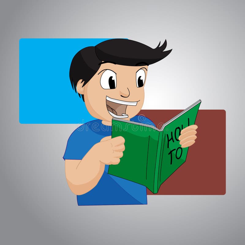 Cartoon how to book stock vector. Illustration of hand - 37037319