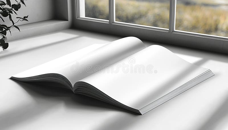 Reading Book in Clean Library, Studying Modern Literature Generated by ...