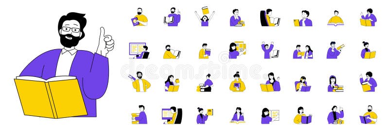 Different Readers Stock Illustrations – 137 Different Readers Stock ...