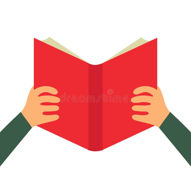Reading book flat icon set stock vector. Illustration of bookmark ...