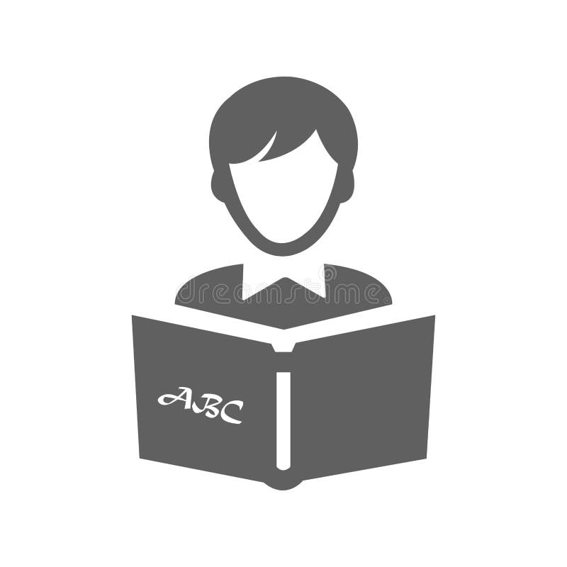 Reading Book Blue Icon with Table Light Stock Vector - Illustration of ...