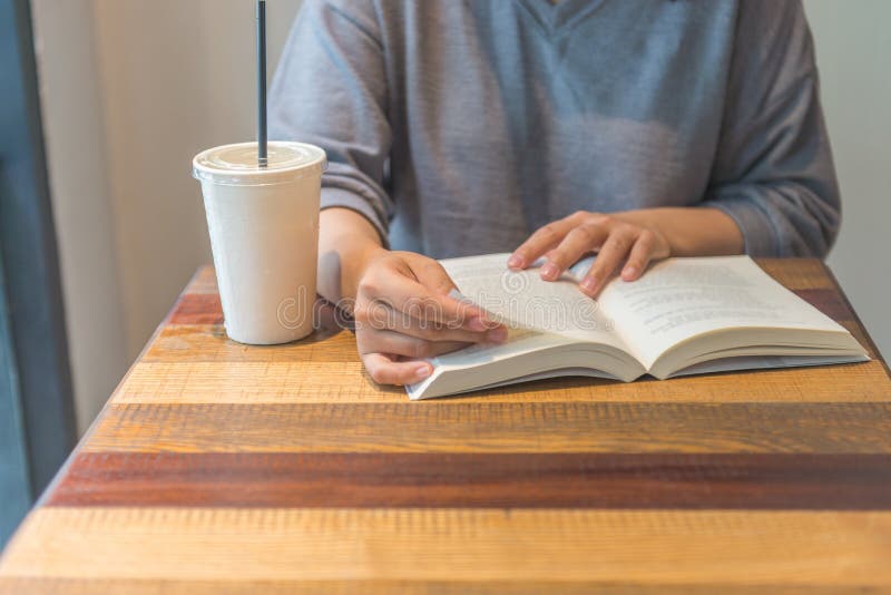 Reading Book and Having Coffee in the Morning Stock Photo - Image of ...