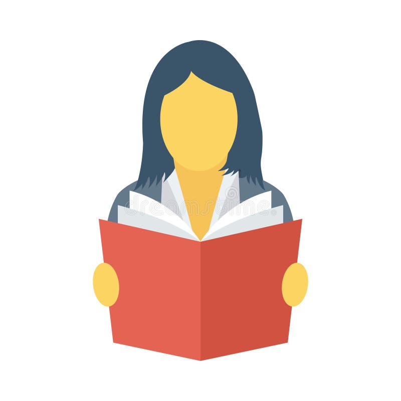 Reading Book Icon stock illustration. Illustration of flat - 91482970