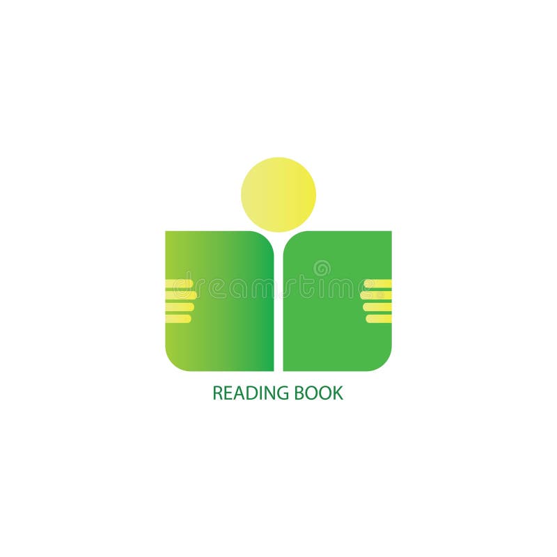 Reading Book Icon Logo Free Vector Stock Vector - Illustration of ...