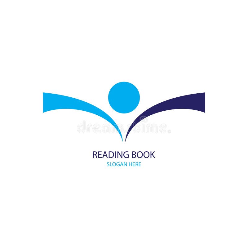 Reading Book Icon Logo Free Vector Stock Vector - Illustration of ...