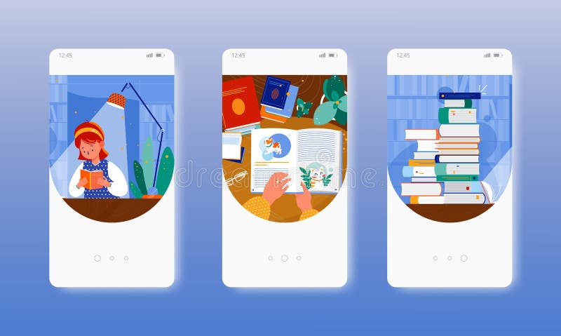 Library Knowledge Education Learning Librarian Girl Holding Book Flat ...