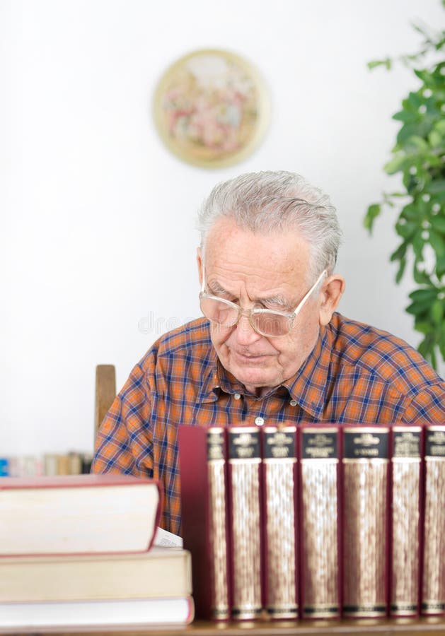 Reading book stock image. Image of elder, intelligent - 37767191