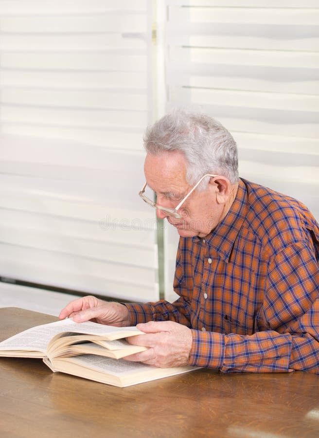 Reading book stock image. Image of portrait, elderly - 37788583