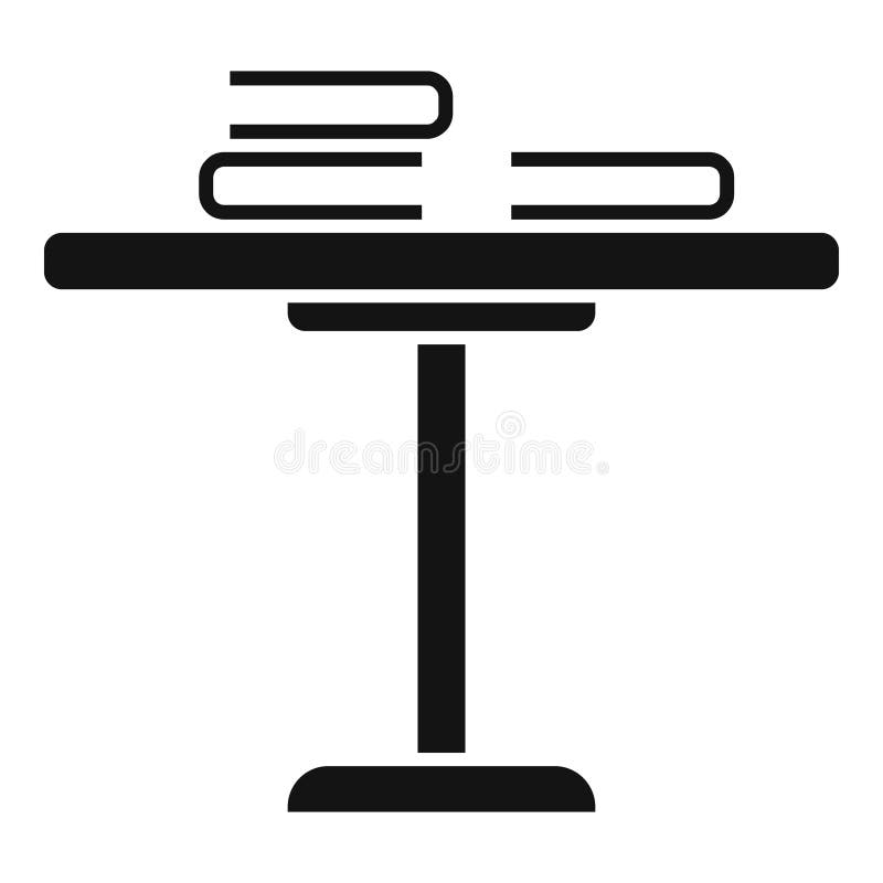 Reading Book Table Icon Simple Vector. Office Interior Stock ...