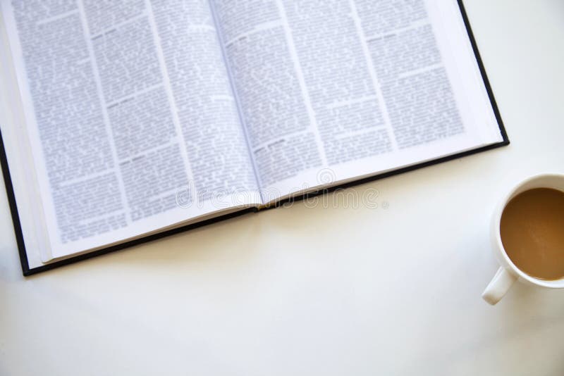 Reading book on table stock photo. Image of information - 102718234