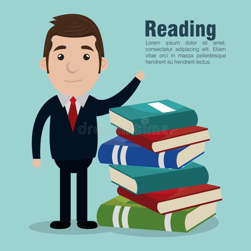 Reading books design stock illustration. Illustration of symbol - 71179930