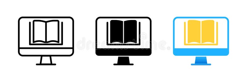Reading Books on the Internet Set, E-reading, Internet Library, Online ...