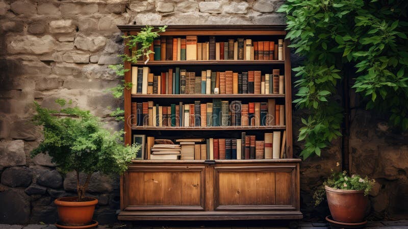 Reading books outside stock illustration. Illustration of reading ...