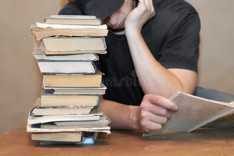 Reading a Boring Book stock photo. Image of leisure - 100854752