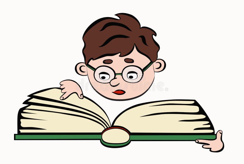 Reading boy stock vector. Illustration of attentive, read - 13671261