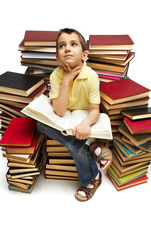 Boy Reading stock photo. Image of creative, childhood - 2439764