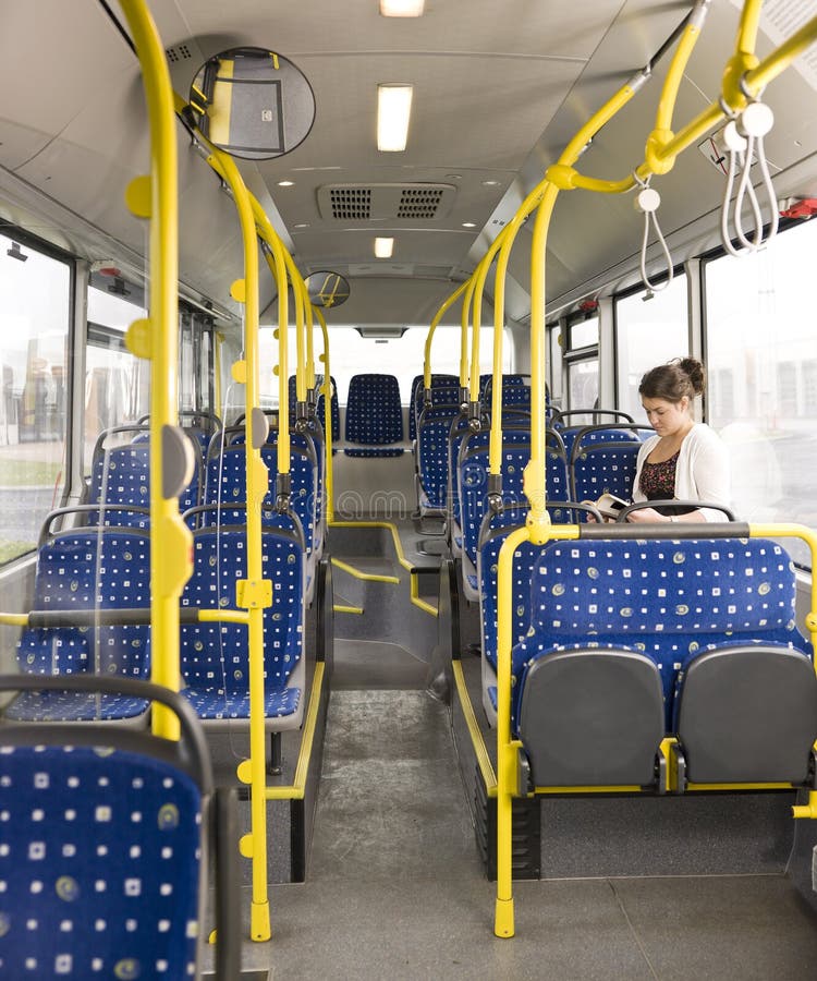 Reading on the bus stock image. Image of chair, people - 22174999