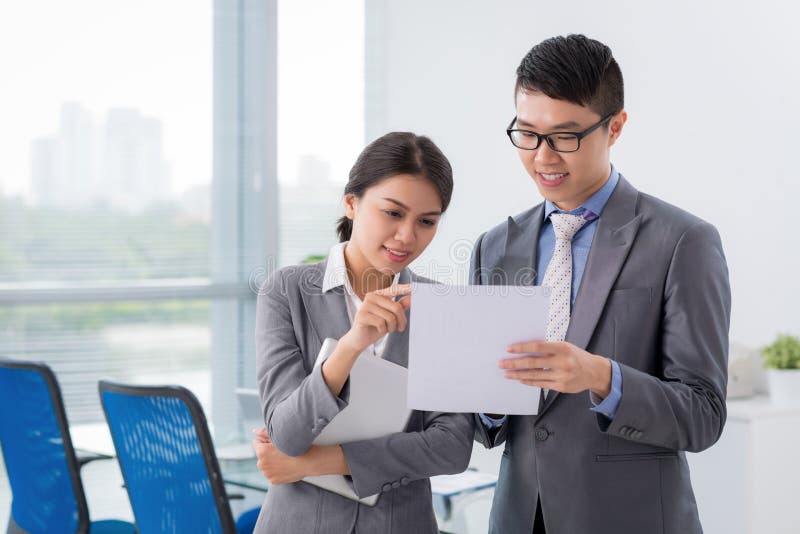 Reading business document stock photo. Image of businessman - 57512376