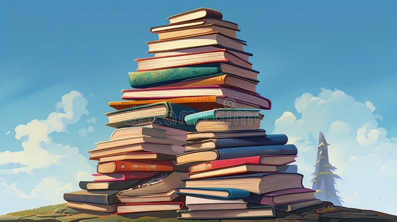 Library Reading Tower Stack Stock Illustrations – 541 Library Reading ...