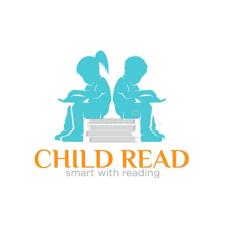 Child Reading Logo Designs Simple for Education Logo Stock Vector ...