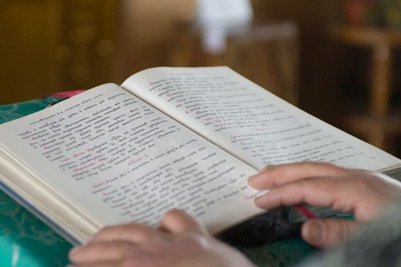 Reading of the church book stock photo. Image of contemplation - 7397226