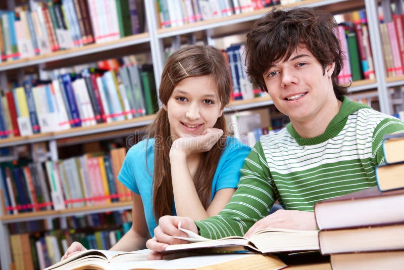 Reading classmates stock image. Image of literature, friendly - 20785547
