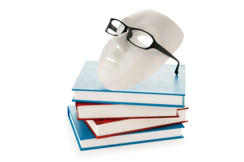 Reading Concept with Masks, Books Stock Image - Image of page ...