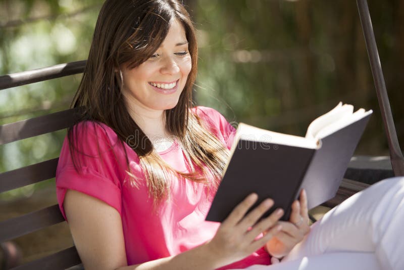 Reading is cool stock image. Image of girl, novel, pretty - 33879367