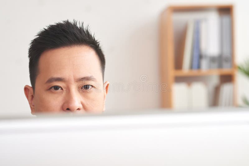 Reading data on computer stock image. Image of coding - 98126287