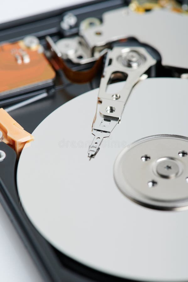 Reading data on hard drive stock image. Image of detail - 221123501
