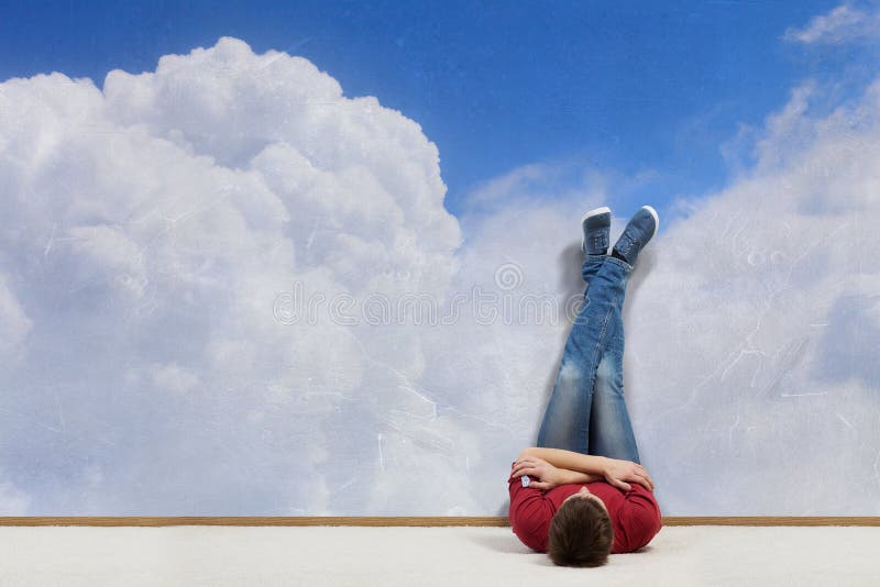 Reading Develope Imagination Stock Photo - Image of positive, male ...