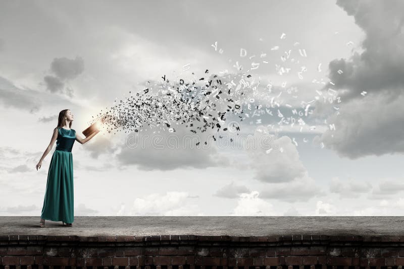 Reading Develops Imagination Stock Image - Image of magic, fantasy ...