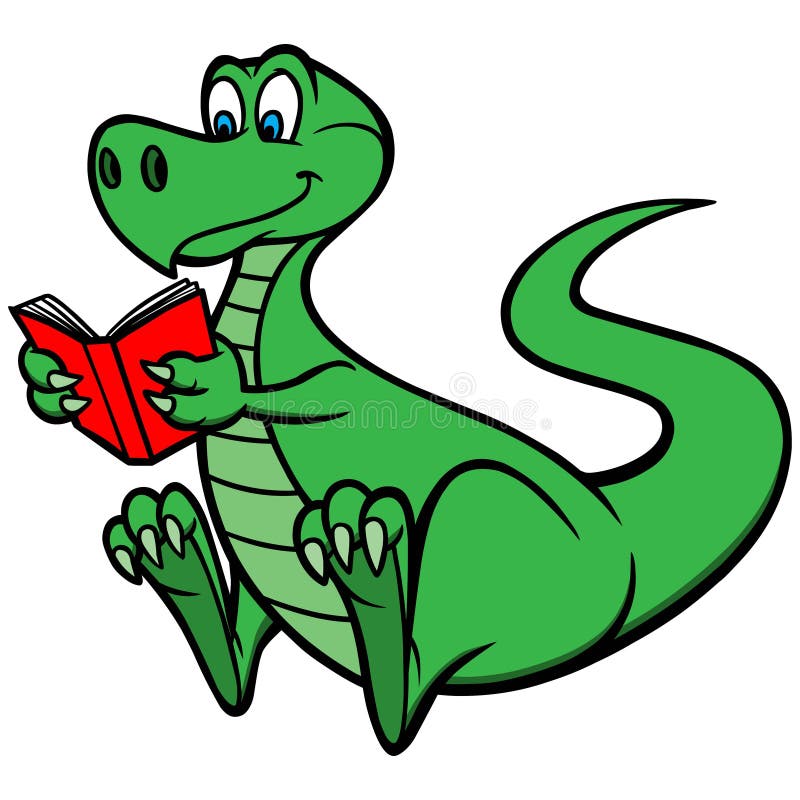 Reading Dino stock vector. Illustration of storytelling - 72947912
