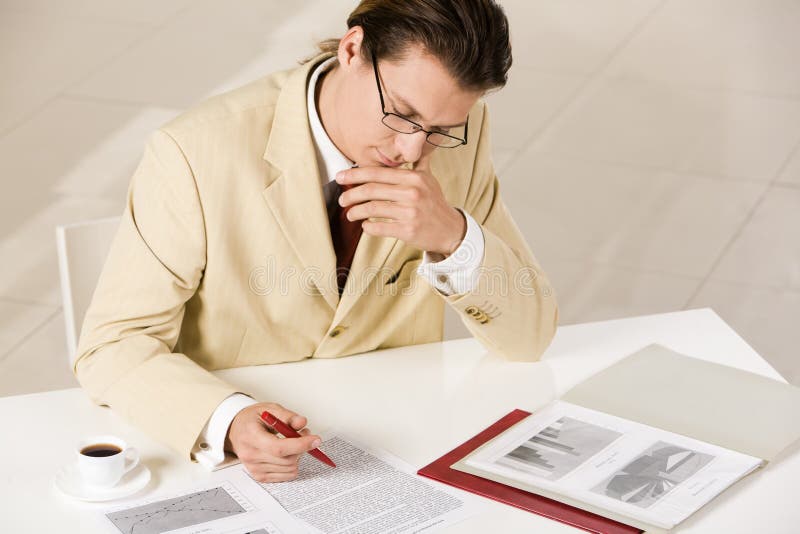 Reading document stock image. Image of place, graph, paperwork - 78540341