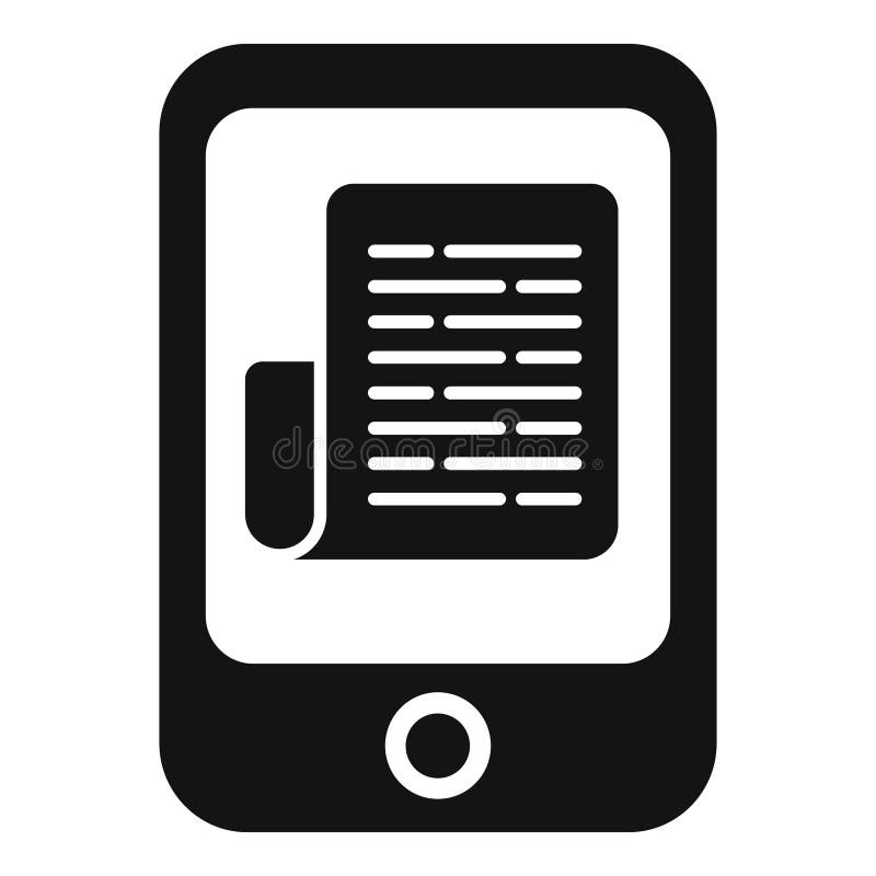 Reading on Ebook Media Icon Simple Vector. Read Distance Stock ...