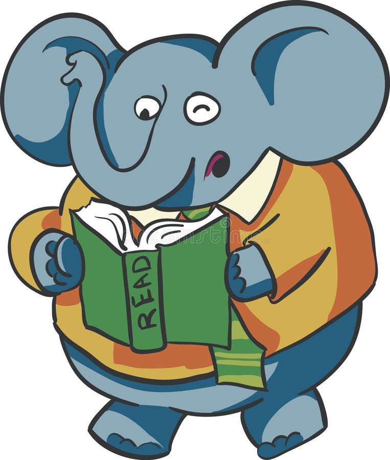 Reading Elephant Stock Illustrations – 675 Reading Elephant Stock ...