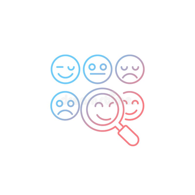 Reading Emotions Gradient Linear Vector Icon Stock Vector ...